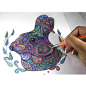 ArtQ Gel Pen Set of 24 Glitter/Neon/Metallic & Pastel Great Coloring | Draw Sketch Doodle Art | Personalize Greeting Cards | Fun Creative Gift