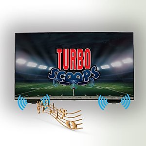 KARE TurboScoops - TV Sound Redirector for Flat Screens with Down-Facing Speakers, Directs Audio for Clear Listening, Ideal Sound Bar Alternative | Black