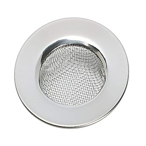 Generic Stainless Steel Round Sink Strainer Bathtub Hair Catcher Stopper Shower Drain Hole Filter Trap Metal Bathroom Kitchen Tools, Silver