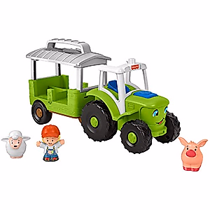 Fisher-Price Little People Animal Friends Farm, Toddler playset with Animal Figures for Ages 1 to 5 Years & Little People Caring for Animals Tractor, Push-Along Musical Farm Truck for Toddlers