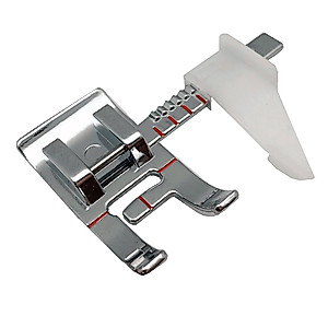 FQTANJU 1 Piece Adjustable Guide Sewing Machine Presser Foot - Fits All Low Shank Snap-On Sewing Machine Singer, Brother, Babylock, Euro-Pro, Janome, Kenmore, White, Juki, New Home.