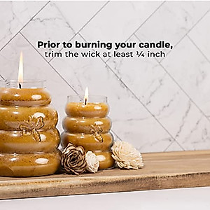 A Cheerful Giver Spring Candles Honey Pear Cider Beehive Jar Candle - 30 Ounces with 150 Hours Burn Time - Gifts for Women