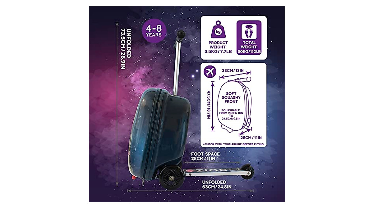 FLYTE Scooter Suitcase - 2-in-1 Kids Luggage