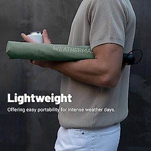 Weatherman Umbrella - Premium Collapsible Small Travel Umbrella Compact - Windproof Umbrella Resists Up to 55 MPH Winds - Travel Umbrellas for Rain, Wind, Backpack, Car Umbrella - Portable Compact Umbrella Easy Auto Open w/ Strong Fiberglass Frame - Foldi