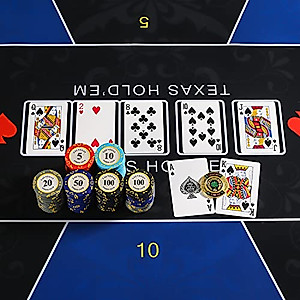 Poker Guard, Weights for Poker, Poker Gifts for Men, Poker Card Protector, Poker Accessories, Poker Chips with Plastic Case (Lucky Horseshoe)