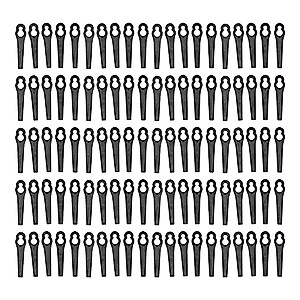 100pcs Trimmer Head Blades Set Plastic Trimmer Replacement Cut Blade For Lawn Mower Garden Accessories Cordless Grass Strimmer