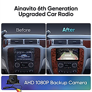 9 Inch Car Stereo Radio for GMC Yukon Chevrolet Chevy Tahoe Suburban 2007-2012,5G WiFi 8 Core (2G Ram 32G Rom)Built in Apple CarPlay Andriod Auto,Android 10.0 48EQ Airplay Backup 1080P SWC (Mahogany)