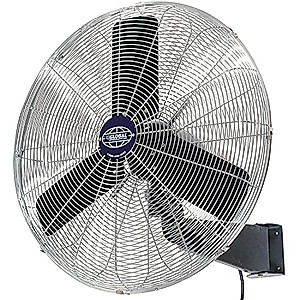 Global Industrial Oscillating Wall Mount Fan, 24" Diameter, 1/4HP, 7525CFM