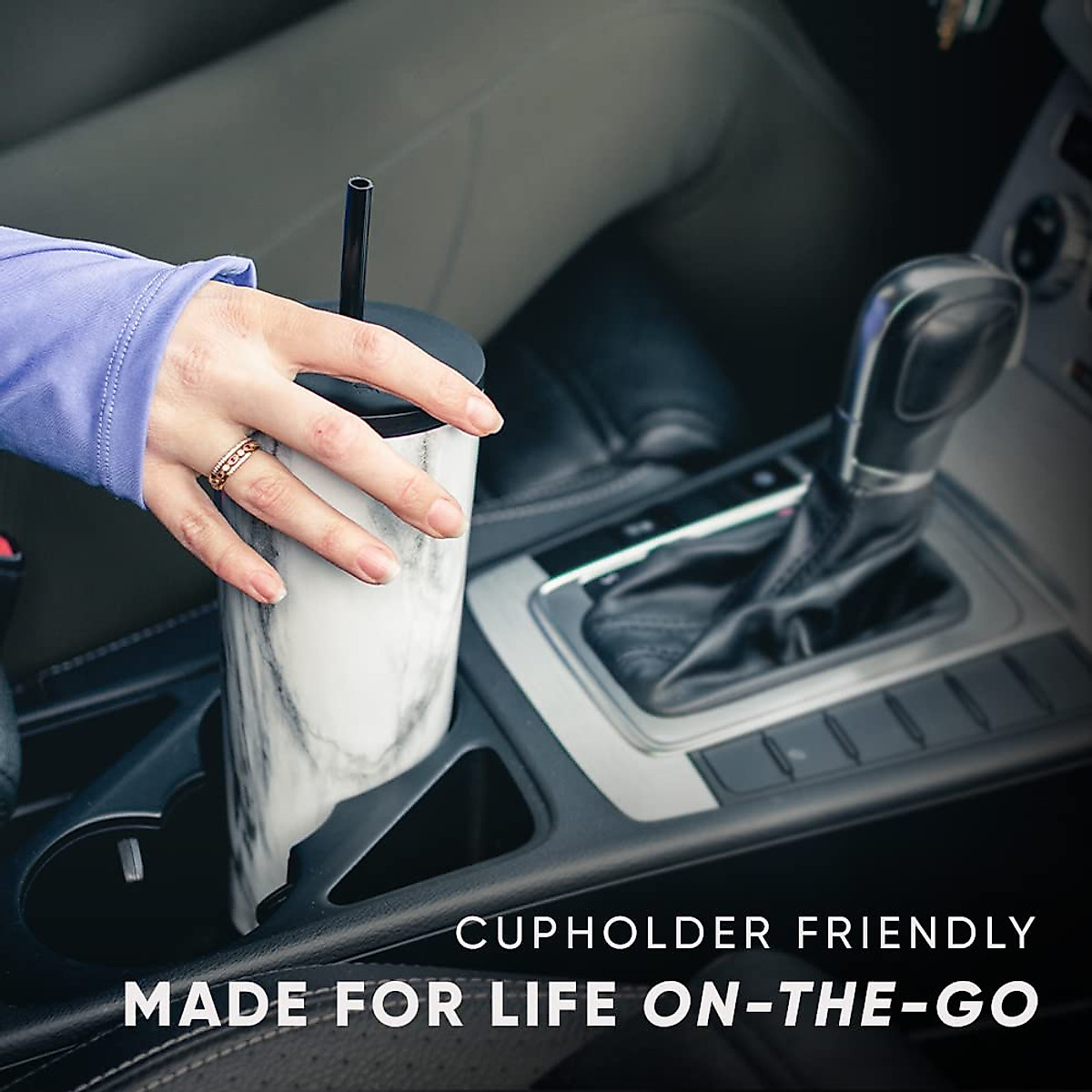 Simple Modern Insulated Tumbler with Lid and Straw | Iced Coffee Cup Reusable Stainless Steel Water Bottle Travel Mug | Gifts for Women Men Her Him | Classic Collection | 24oz | Alpenglow