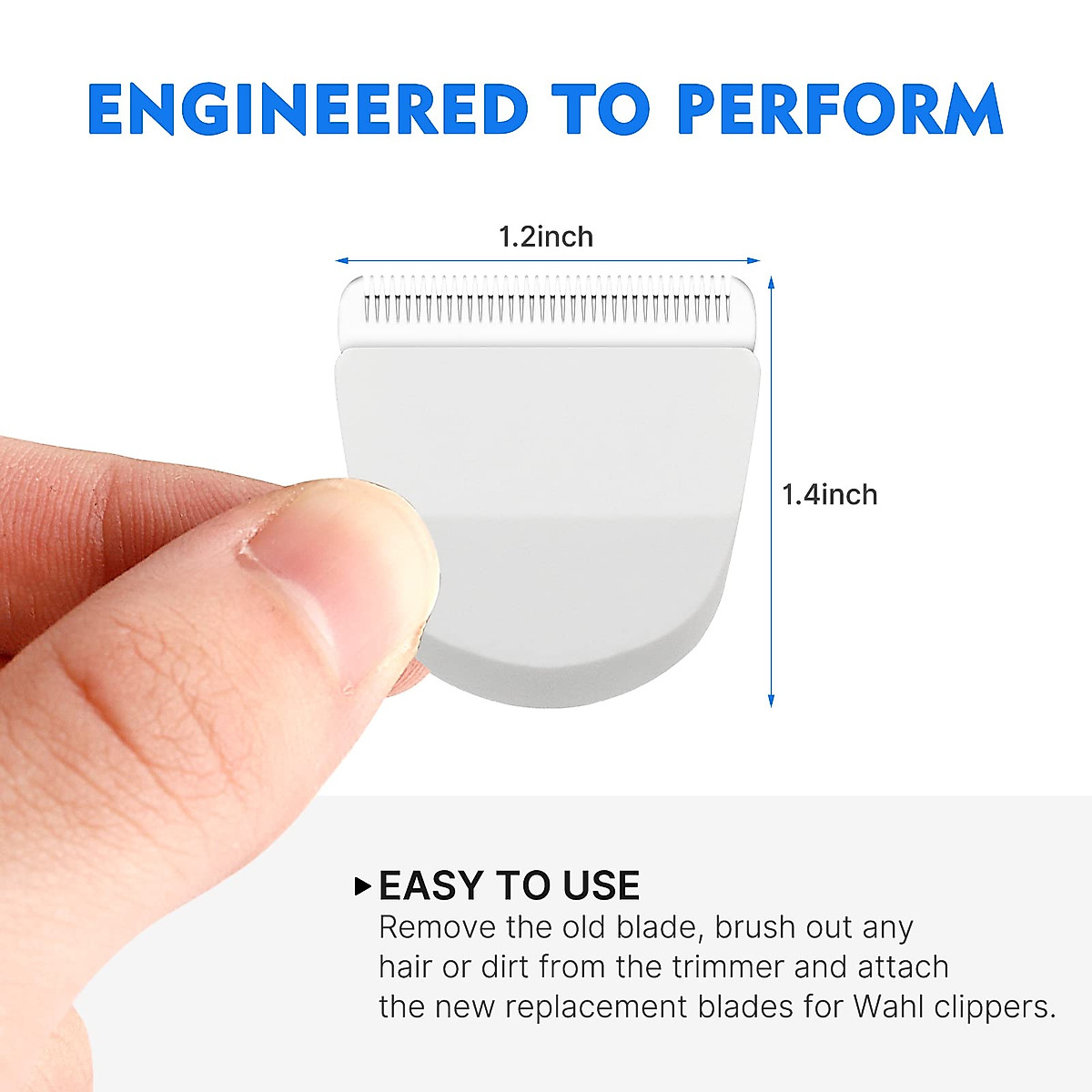 2 Pack Peanut Clipper Replacement Blade, Snap-On Replacement Blade for Wahl Peanut Hair Clipper #2068-300, White