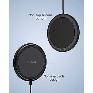 COKOEYE Wireless Charger 1-Pack 10W for iPhone Wireless Charger Pad, Fast Wireless Phone Charger for iPhone 16/16 Plus/16 Pro/16 Pro Max/15 Pro/15/15 Plus/14/13 Series/Samsung S22/AirPods Pro 2