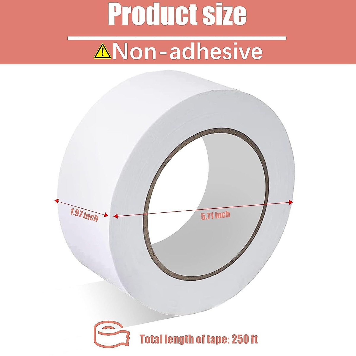 Hubaow Drywall Paper Tape, 2” x 250 ft Ultra-Thin Fiber Paper Drywall Joint Tape for Seam Patch for Wall Sheetrock Ceiling Crack, White