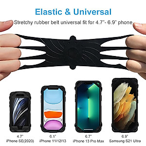 BUMOVE Rotatable Armband for iPhone 15 14 13 12 Pro Max Plus, Samsung Galaxy S24 S23 S22 Ultra Note, with Airpods Pro Holder Running Arm Band(Black)