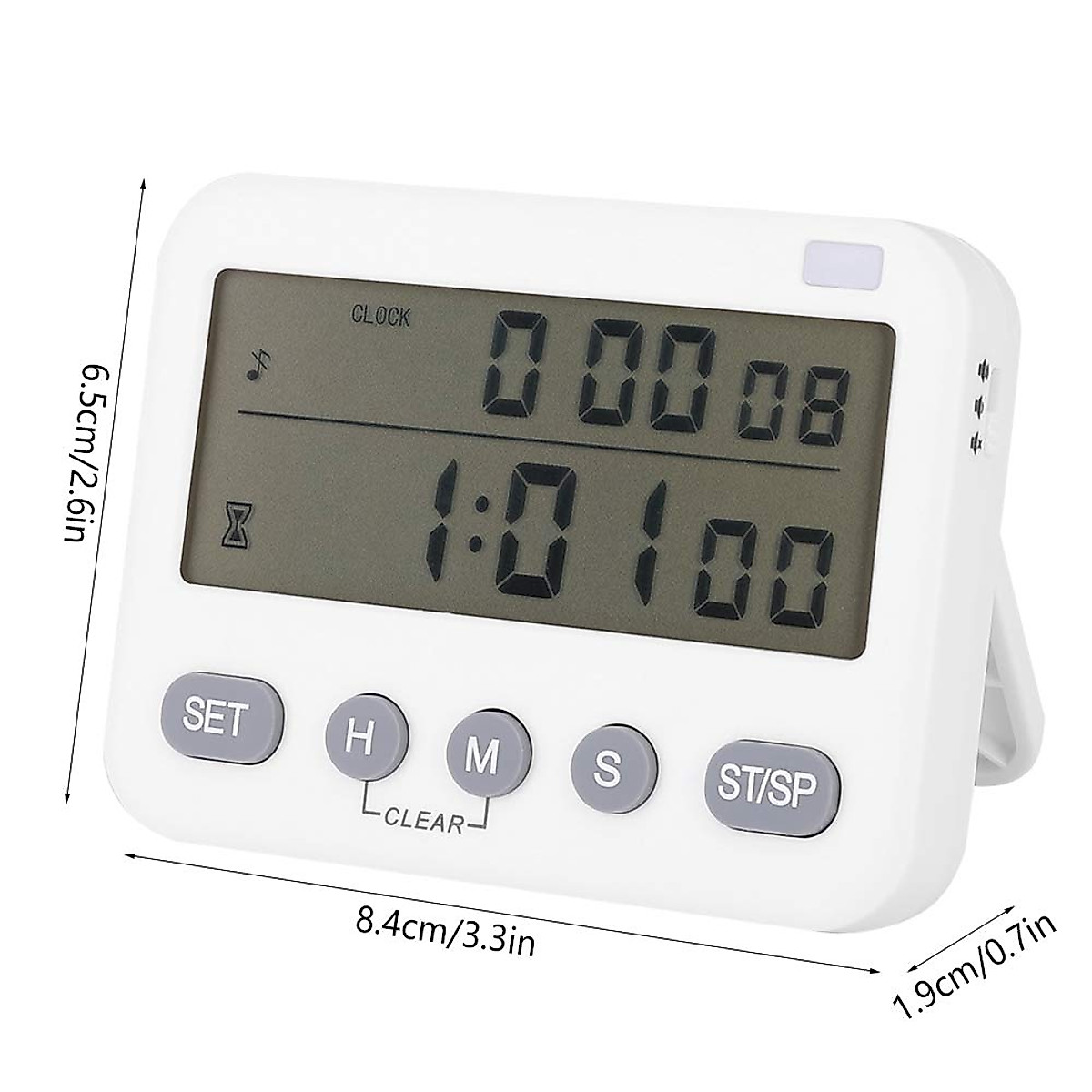 Silent Cooking Timer, Digital Timer Vibrating Alarm Clock Home Kitchen Reminder Clock for Kids Seniors Homework Classroom Yoga Office