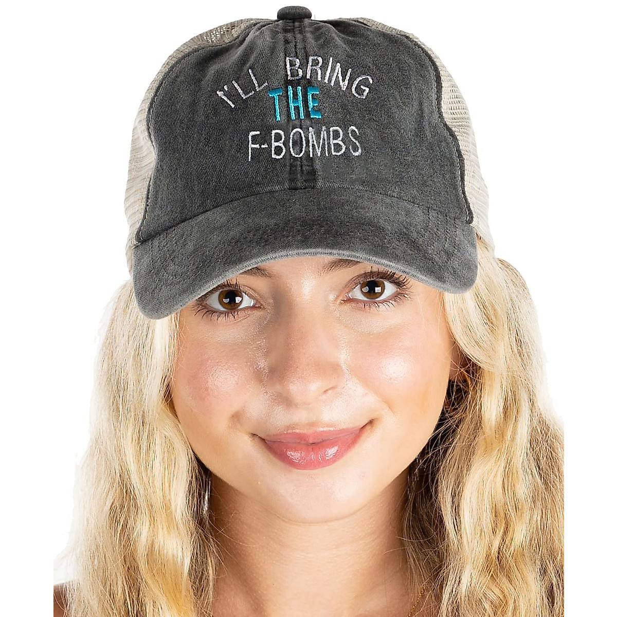 Funky Junque Cotton Mesh Hat - I'll Bring The - F Bombs