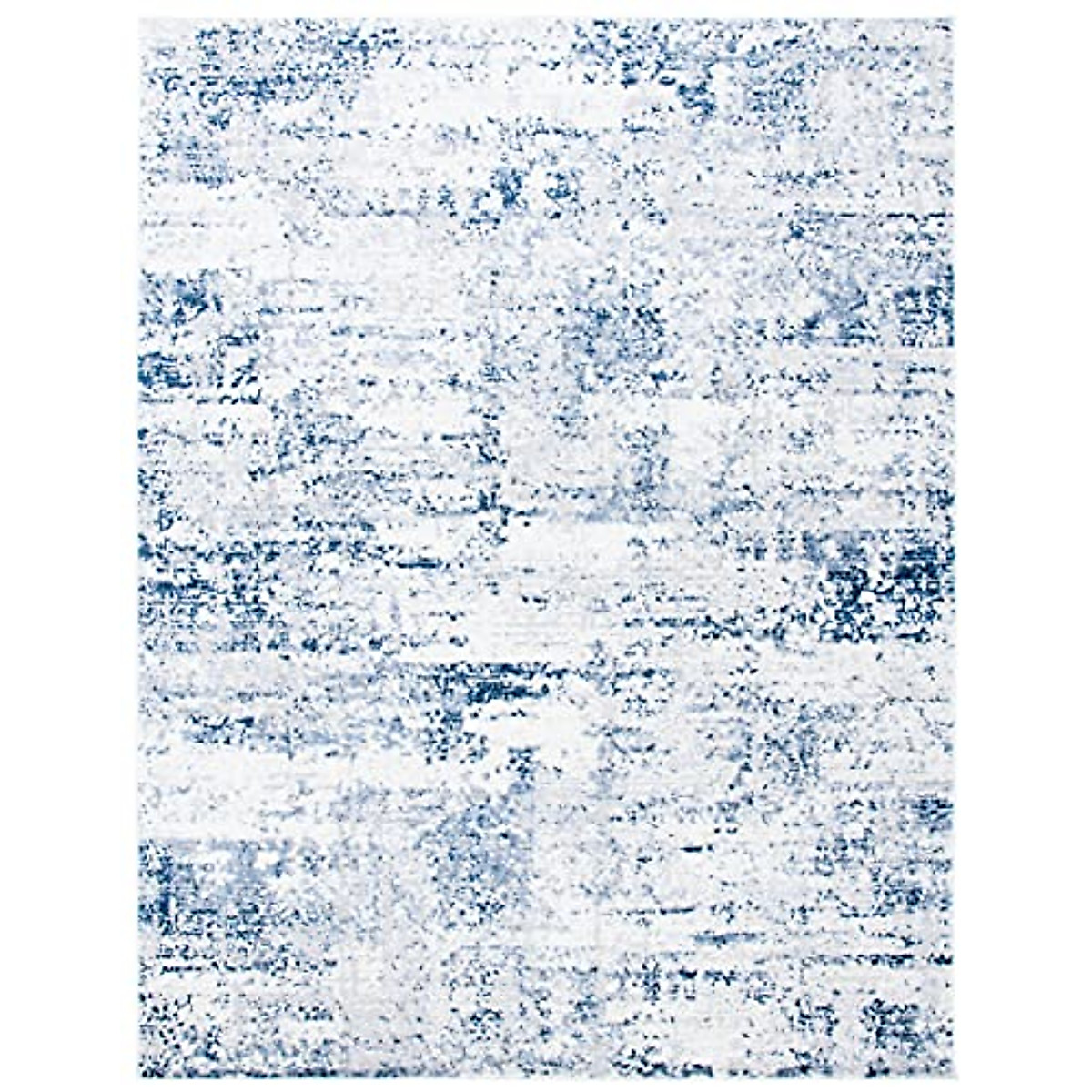 Safavieh Amelia Collection 12' x 18' Ivory/Navy ALA700B Modern Abstract Non-Shedding Living Room Dining Bedroom Area Rug