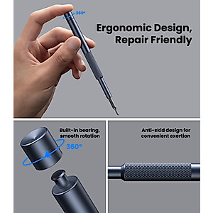 AXTH 25-in-1 Small Precision Screwdriver Set, Professional Magnetic Mini Repair Tool Kit for Phone, Computer, Watch, Laptop, Macbook, Ring Doorbell, Eyeglass, Electronic, [Bearing Steel] Screw Driver