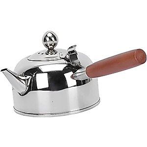 Stainless Steel Whistling Tea Kettle Kettle Heated Travel Coffee Mug Stainless Steel Espresso Maker Portable Kettle For Travel Metal Turkish Pot Boiling Teapot Coffee Pot Anti-scald Water Kettle Home