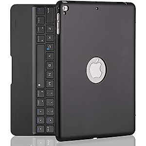NOKBABO Keyboard Compatible with ipad 6th Generation, Compatible for ipad pro 9.7 inch,for ipad 5th Gen, for ipad Air 2 & 1 Keyboard, 130° Folio Hard Back Cover, Ultra Slim, Auto Wake/Sleep - Black