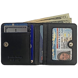 123 Cheap Checks Personalized RFID Leather Womens Mini Wallet With Credit Card Holders and Coin Pocket - Red/Black