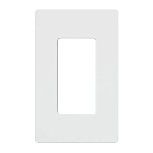 Lutron Claro 1 Gang Decorator/Rocker Wallplate, Gloss, White (12-Pack) | CW-1-WH