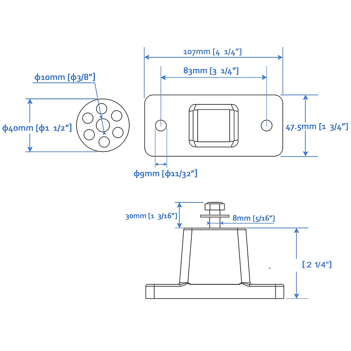 Anti-Vibration Shock Absorbing Rubber Mounting Bracket for Ductless Mini Split Air Conditioner Condensers