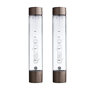 qarbo sparkling water maker OUR BEST DEAL with 4 bottles and 4 airchage caps (Dark Bronze)