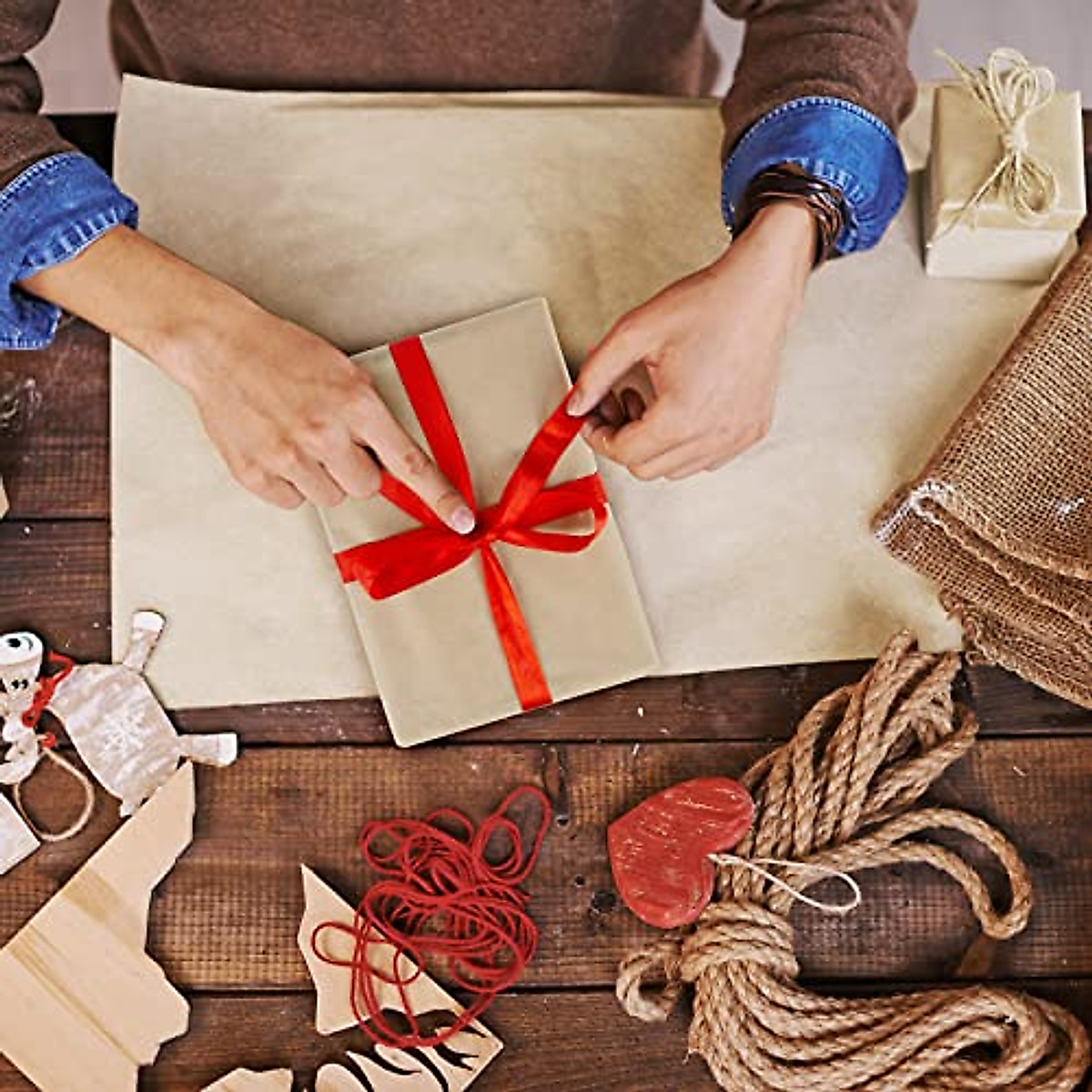 Custry 120 Sheets Brown Kraft Tissue Paper Bulk 20 ''X14 '' Gift Wrap Paper Bulk Wrapping Paper for Birthday Party,Holiday,Arts Crafts, DIY,Wedding Decor