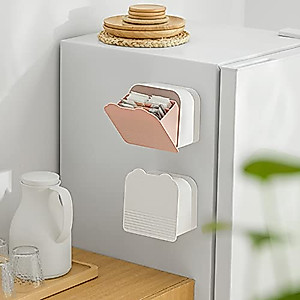 Feminine Pad Holder Sanitary Napkins Tampons Storage for Cotton Swab Lady Essentials Flip Cover Dust-Proof Period Bag for Teen, White