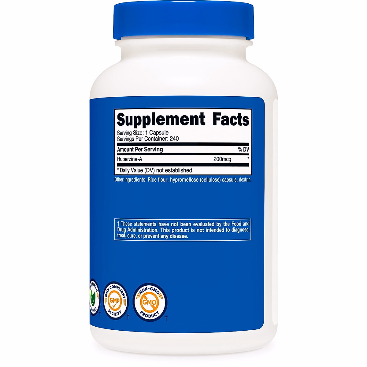 Nutricost Huperzine A Capsules 200mcg, 240 Capsules - Non-GMO, Vegetarian Friendly