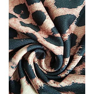 Rela Bota Women's Sexy Spaghetti Strap Sleevless Bodycon Midi Club Cocktail Dress Leopard Print XXL