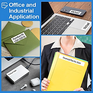 Labelife TZe-251 24mm Label Tape Replacement for Brother P Touch TZe TZ Label Tape 24mm 0.94 Laminated White TZe251 TZ-251 for Brother Ptouch PT-D600 PT-D610BT PT-P710BT Label Maker, 1 Inch, 4-Pack