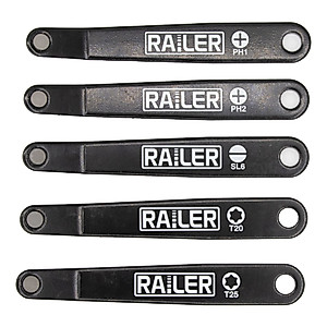 Low Profile Offset Screwdriver Set – Railer S2 Steel Ultra Thin Slim Profile Angled EDC Screwdriver 5pc Set | Philips #1, 2, TORX T20, T25, and Slotted SL6