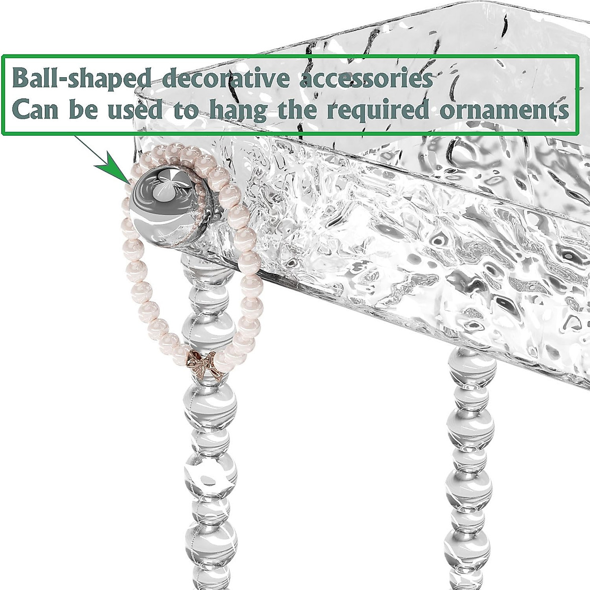 Bathroom Sink Organizer, 2 Tier Makeup Organiser, Vanity Organiser, Cosmetics Organiser Shelf, Vanity Trays for Bathroom Organizers and Storage for Cosmetics, Toiletries, Lotions, Perfumes, Clear