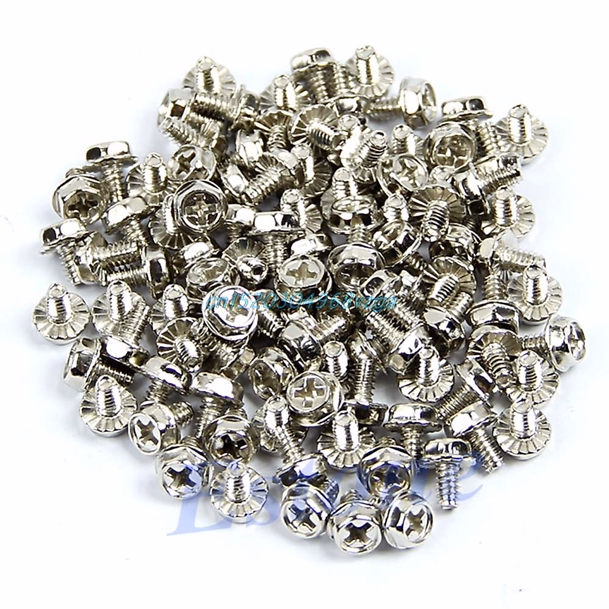 Screw Toothed Hex 6/32 Computer PC Case Hard Drive Motherboard Mounting Screws 100pcs O24