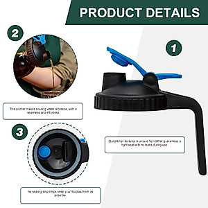 64oz Glass Pitcher with Lid,Leak Proof,Glass Water Jugs, BPA-Free,Microwave & Dishwasher Safe Pitcher,Sun & Iced Tea, Sangria,Cold Brew Coffee & More