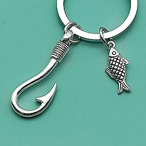 Father's Day Gift Fishing Keychain Gift for Dad Husband Boyfriend Grandpa Fisherman Anniversary Valentines Gifts Christmas Birthday Gifts for Men