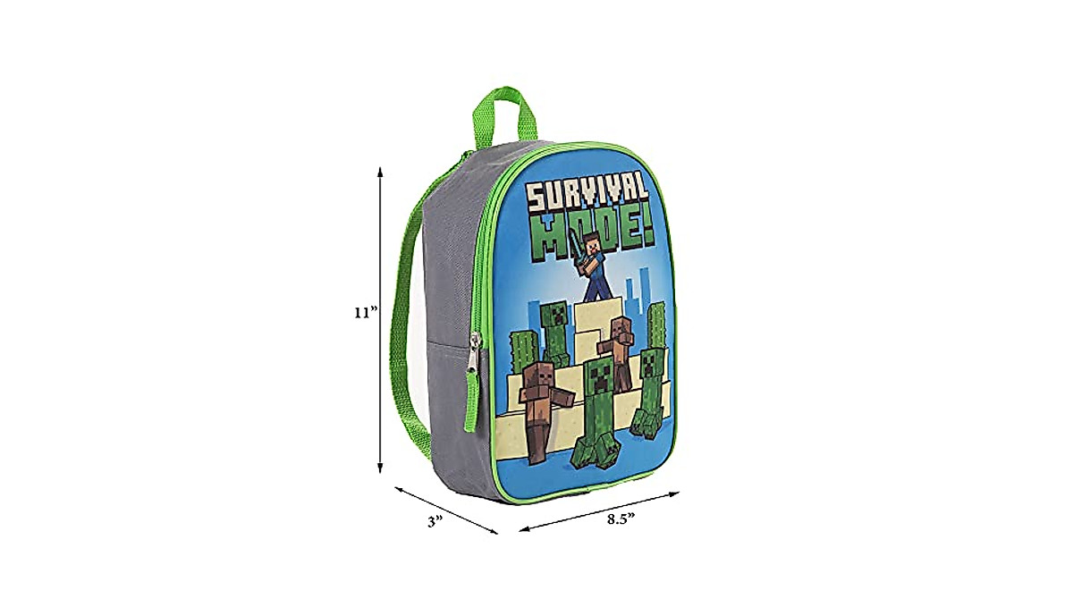 RALME Minecraft Mini Backpack for Kids - 11 Inch Fun