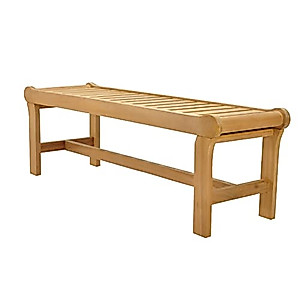 TeakFurnitureOutlet Revni 55" Backless Bench A-Grade Teak Luxurious Outdoor Garden Patio