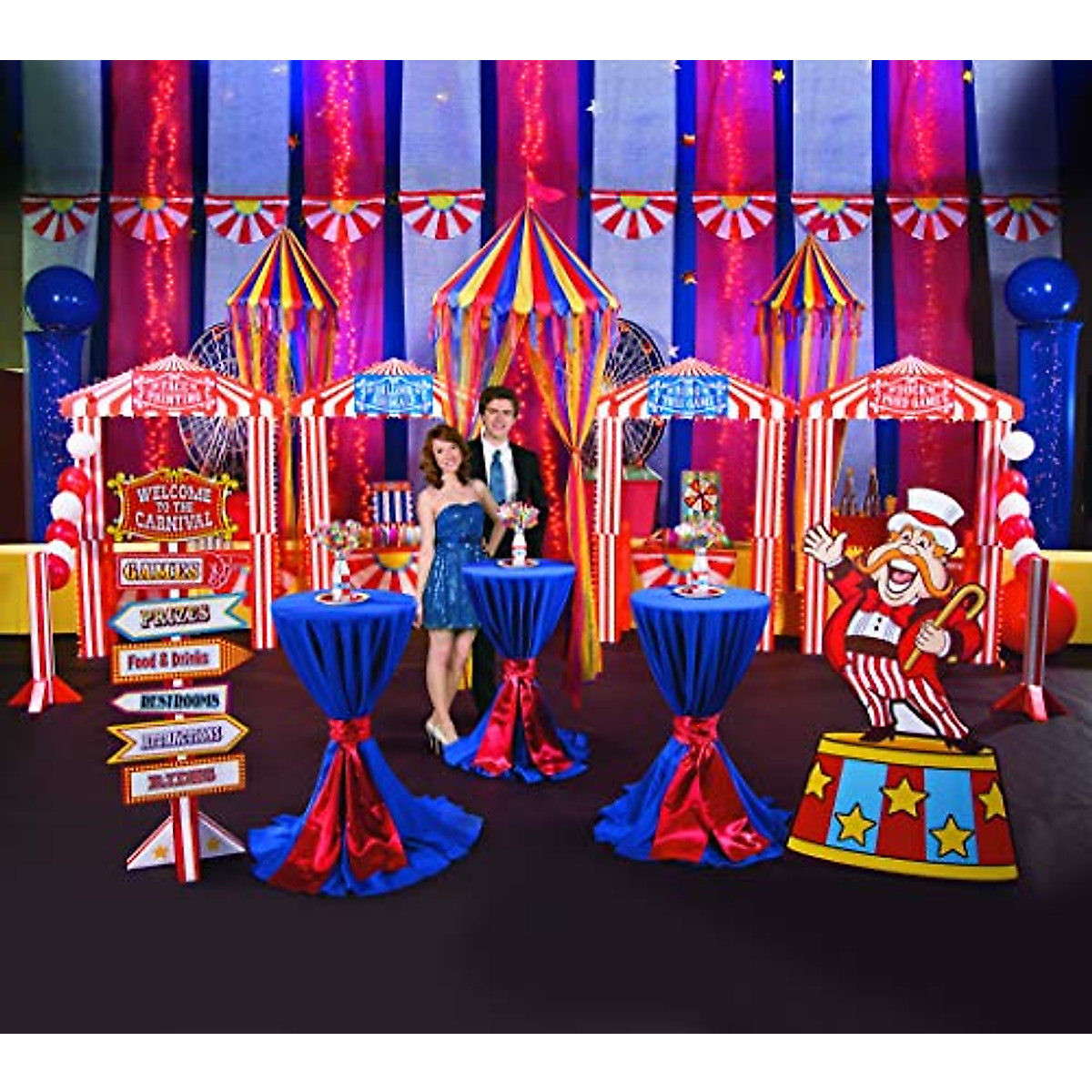 Fun Express Red & White Pennant Carnival Banner (100 feet long) Event Supplies