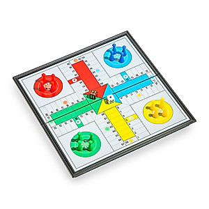 Ludo Magnetic Folding Travel Board Game Set - 9.75 Inches