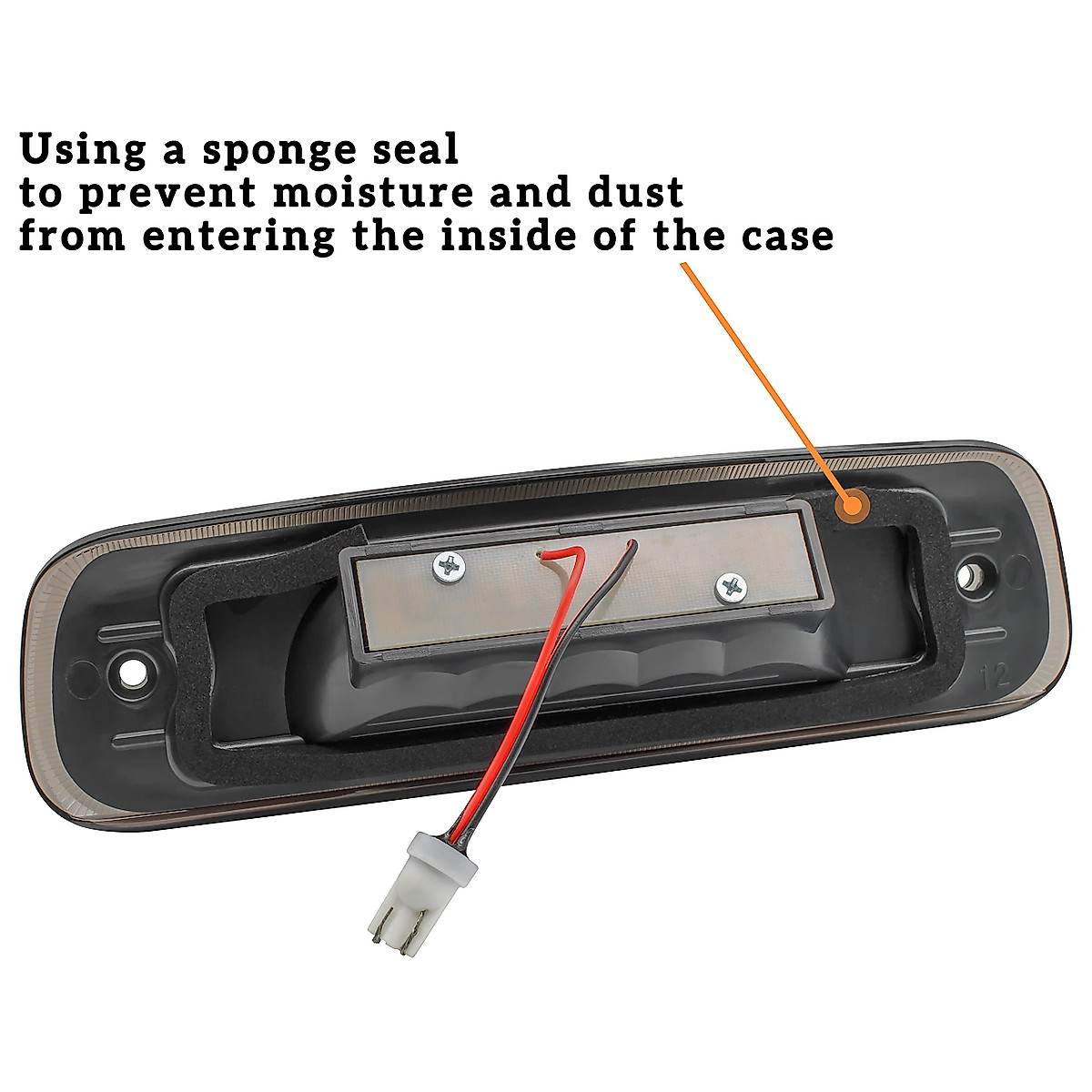 LED 3rd Third Brake Light for Cherokee 97-01, KEWISAUTO Smoked Black Center High Mount Stop Light for Jeep Cherokee 1997 1998 1999 2000 2001 Accessories(1PCS, Replace# 55155614AE)