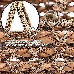 16" Braided Rope Storage Stair Basket With Handles by Trademark Innovations