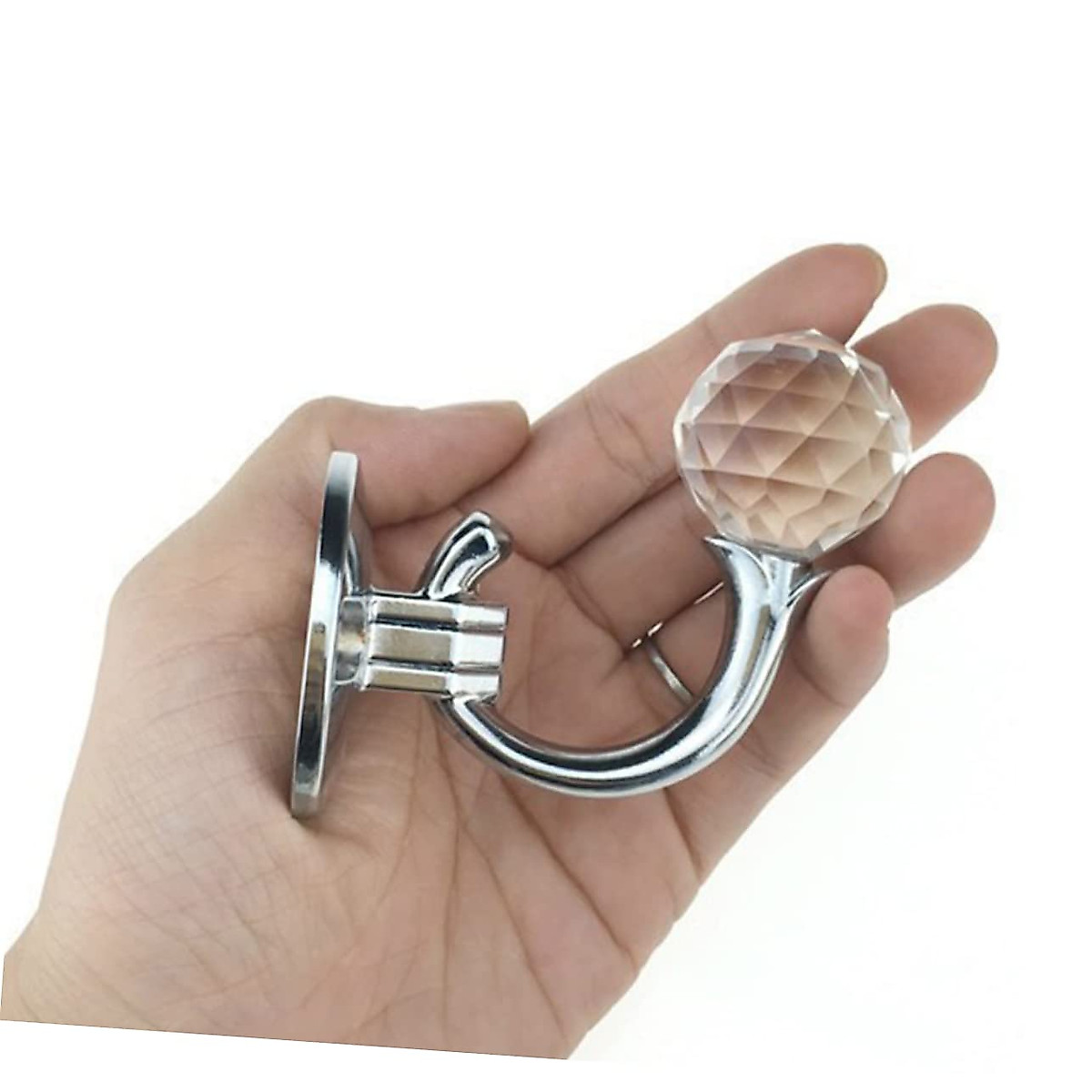 VOSAREA Set of 2pcs Aluminium Alloy Window Curtain Hooks Decorative Home Curtain Supplies Easy to Use Match Shower Curtain Living Room/Bedroom Decorations