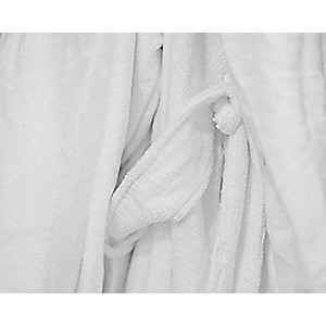 Gravity Blankets x Modernist Weighted Terrycloth Robe, Unisex Terrycloth Robe, White / Medium, Warm Bathroom Robe, 3 Pounds