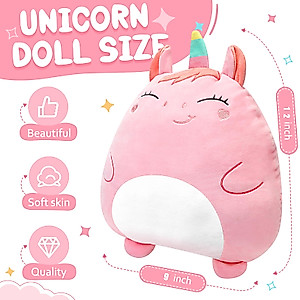 KADINOY 12" Stuffed Animals for Girls, Birthday Soft Plushies Pillows Toys Cute Animal Jumbo Plush for Women Kids Teens