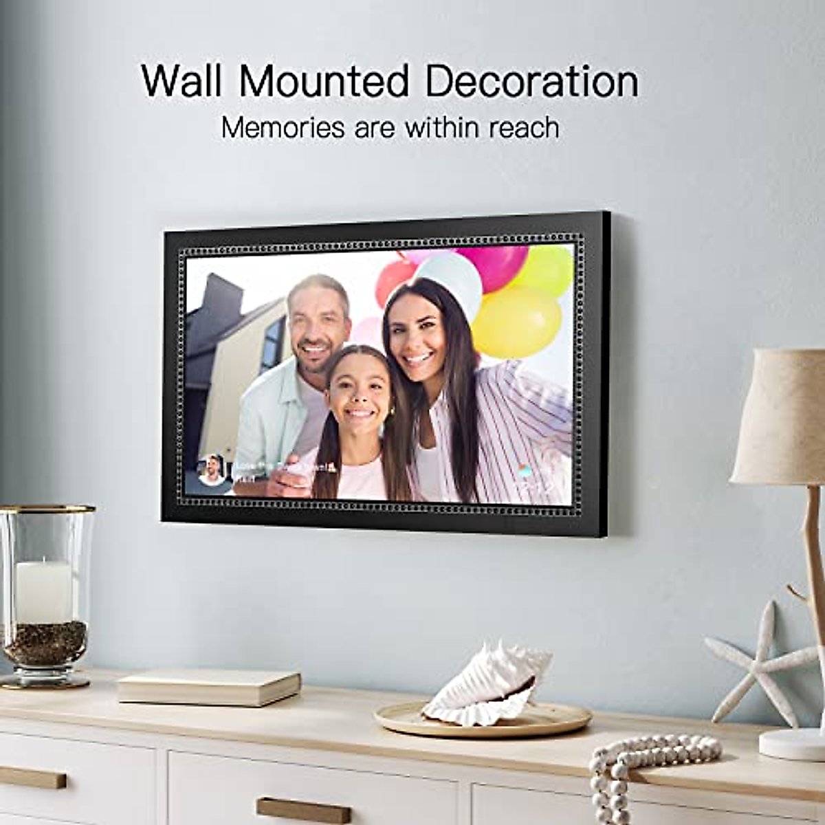 Digital Picture Frame 15.6 Inch Large Digital Photo Frame with 1920 * 1080 IPS Full HD Touchscreen, Humblestead 32GB WiFi Smart Frame Share Photos and Videos Instantly from Anywhere via AiMOR App