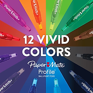 Paper Mate Profile Retractable Ballpoint Pens, Bold Point (1.4mm), Black, 36 Count
