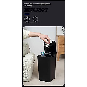 Intelligent Sensor Trash Can with Automatic Flip Cover Household Classification Kitchen Living Room Car Trash Can 12L