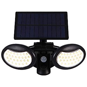 BESPORTBLE LED Solar Powered Light Human Body Induction Wall Street Lamp Outdoor Security Landscape Lantern for Patio Stairs Garden Pathway Home Light with 56 LED Bulb